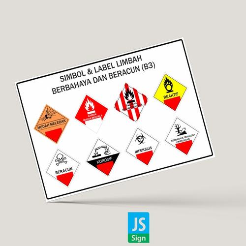 Jual STICKER K3 - SIMBOL LABEL LIMBAH B3 - S(40x25cm) - Kab. Malang ...