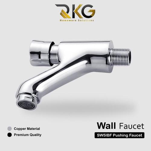 Jual RKG Kran Tembok Tekan Otomatis Lengkung Basin Faucet Push ...
