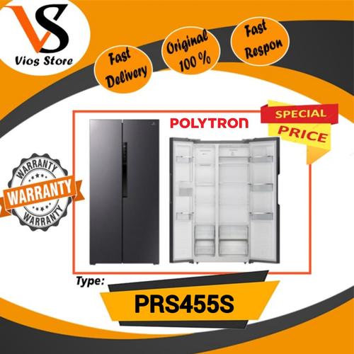Jual POLYTRON PRS455S KULKAS SIDE BY SIDE POLYTRON INVERTER PRS 455 ...