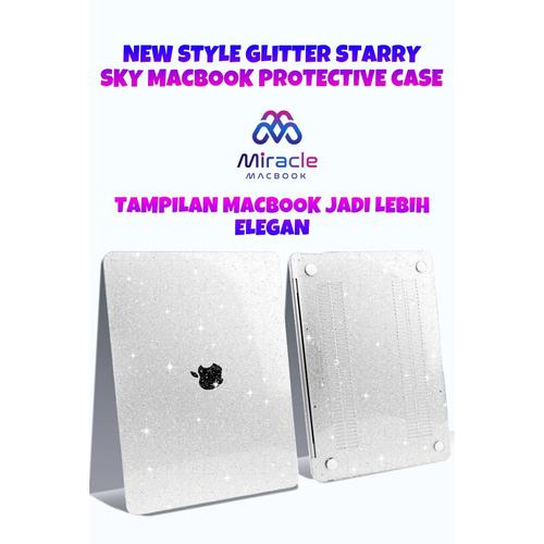 Jual MACBOOK Case GLITTER TRANSPARAN Bening dan WARNA BLACK NEW AIR PRO ...