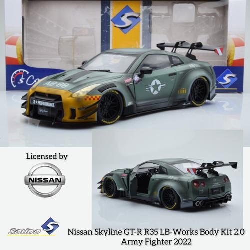 Jual 1/18 SOLIDO NISSAN GT-R R35 LB-WORK BODY KIT ARMY FIGHTER 2022 ...