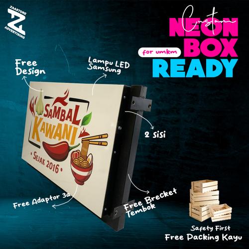 Promo Neon box custom 30x30 cm outdoor indoor LED - Kota Bandung ...