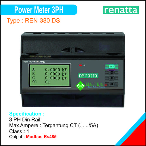 Jual REN-380-DS KWH Power Meter 3 phase Din Rail Modbus - Kota ...