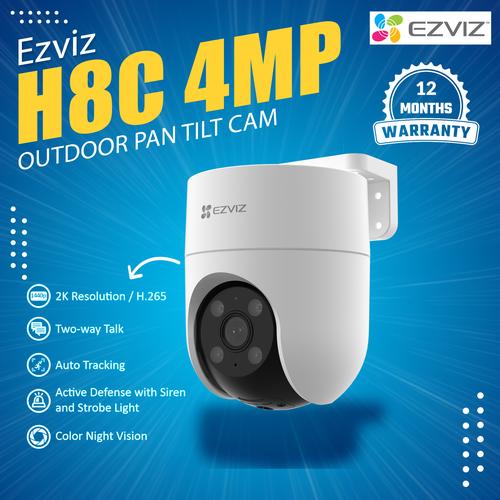 Jual CCTV WiFi Ezviz H8C 4MP 2K Outdoor Pan Tilt Smart Security Camera ...