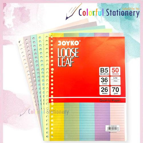 Jual Loose Leaf / Kertas Binder (MIX 104) Joyko B5 50 Lembar - Kota Bogor - Colorful Stationery ...