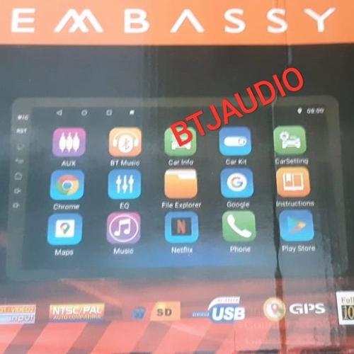 Jual HEAD UNIT TAPE MOBIL DOUBLE DIN EMBASSY OS 8.1 ANDROID UKURAN 10 ...