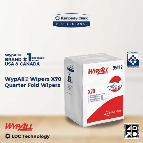Promo WYPALL X70 manufactured rags, ¼ fold - Tissue Pengganti Lap ...