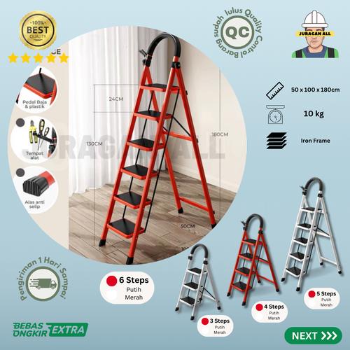 Jual TANGGA LIPAT/TANGGA PORTABLE/TANGGA LIPAT BESI ALUMUNIUM-6 STEP ...