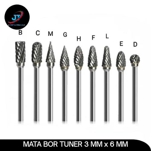 Jual Mata Tuner 10 Pc Porting Bor tuner 3MM x 6MM Carbide Bor Rotary ...