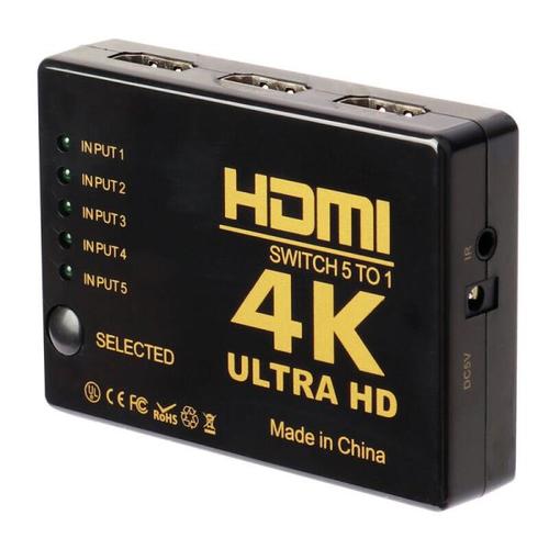 Jual HDMI Switcher 4K 5 Port Ultra HD With Remote - Kota Bandung ...