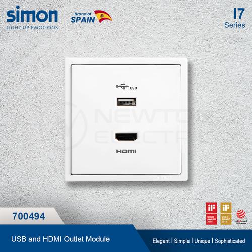 Jual Simon i7 USB & HDMI Outlet - White (Tanpa Frame) - Jakarta Barat ...