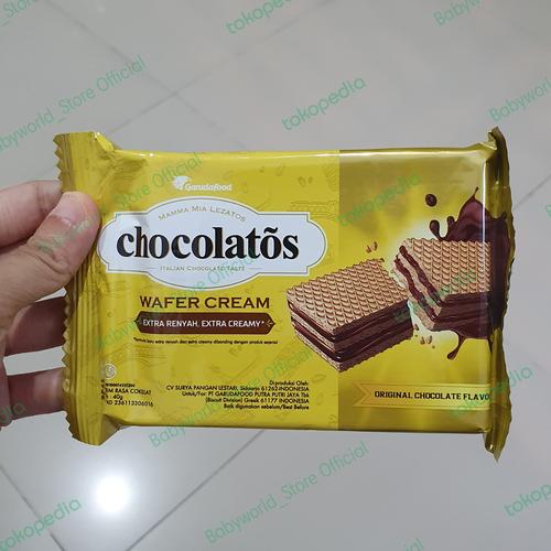 Jual Chocolatos wafer cream biskuit wafer rasa COKLAT 40gr - Kota Medan ...