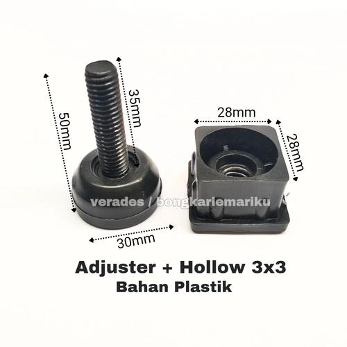 Jual Adjuster Hollow 3x3 Plastik / Kaki Stabil Meja Hollo - Kab. Bekasi ...