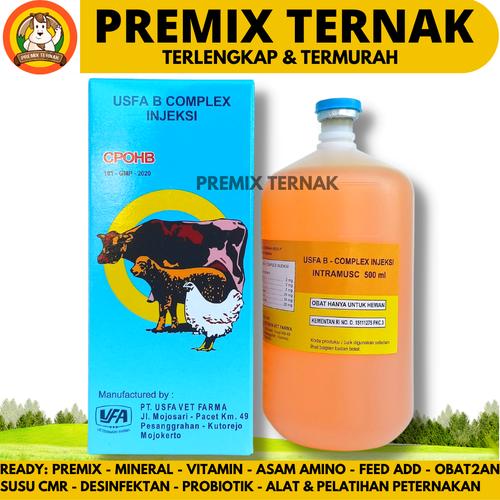Jual USFA B COMPLEX injeksi 500ml - Hewan Sapi kambing Domba Babi Ayam ...