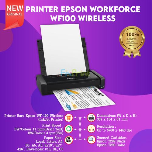 Promo Printer Epson Portable WF-100 Wireless Epson L3250 Print Scan ...