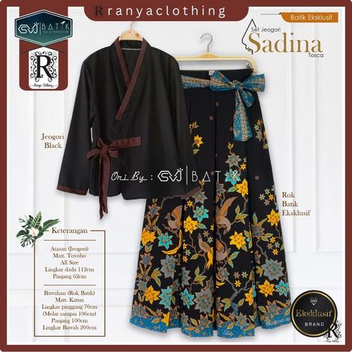 Jual Set Hanbok Batik Setelan Wanita Hitam Kombinasi Hyun Ori SVJ Batik ...