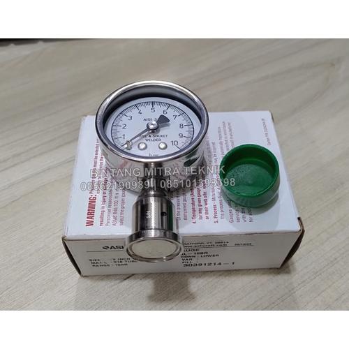 Jual SANITARY GAUGE ASHCROFT 1032 / 2" (0 - 10 BAR) CLAMP FERRULE 3/4 ...