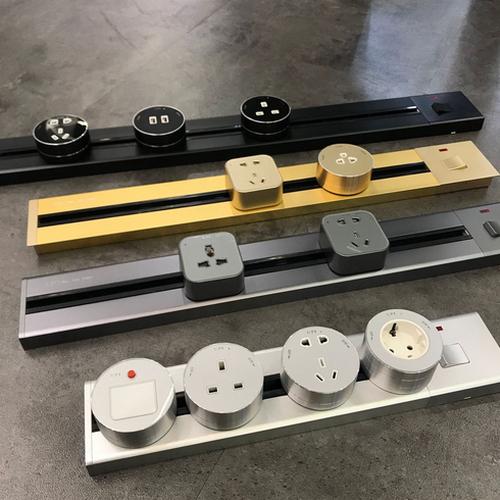 Jual Stop Kontak Tanam Tembok 40-120 cm Model Rel Meja meeting Track ...