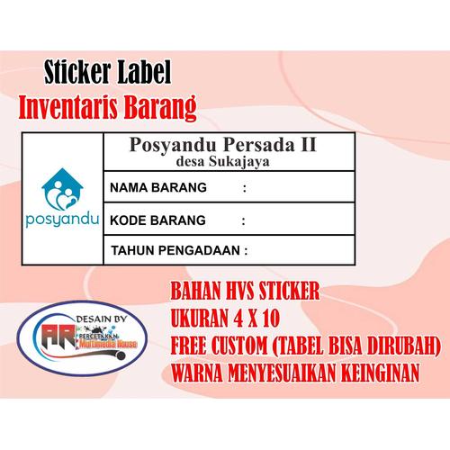 Jual Label stiker untuk Inventaris barang - 4x10 cm - Kab. Lumajang ...