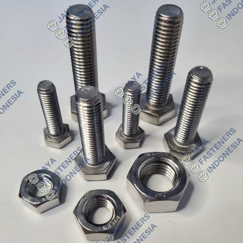 Jual Baut mur hex M20 x 100 Stainless steel 316 | BM M20x100 SS 316 THE ...