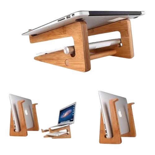 Jual Wood Laptop Stand Meja Laptop Kayu Mini Note Book Stand Portable ...