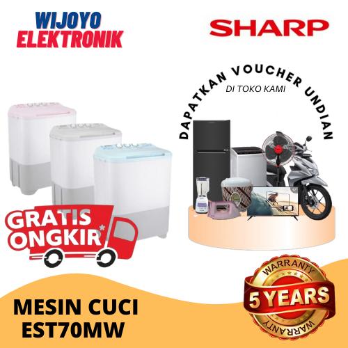 Jual MESIN CUCI SHARP EST 70 MW 7KG 2 TABUNG 70MW 7KG PURE MAGIC LOW ...