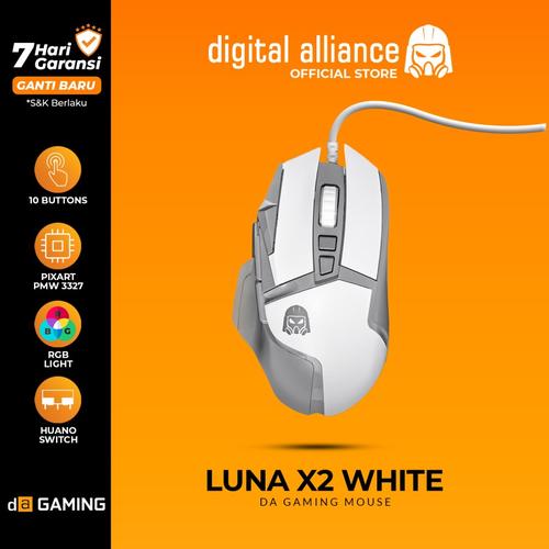 Promo DIGITAL ALLIANCE Luna X2 RGB Pixart 3327 Huano Mouse Gaming ...