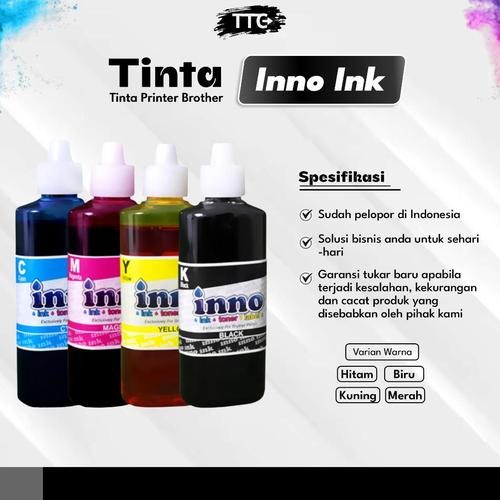 Jual Tinta Brother Inno Ink 100ml Original Black dan Color Origianal ...