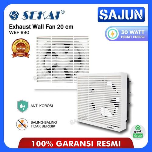 Jual SEKAI Wall Exhaust Fan WEF890 Exhaust Tipe Dinding 20 Cm WEF-890 ...