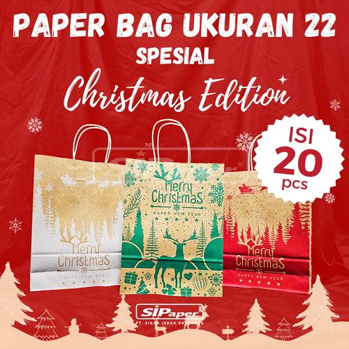 Jual Paperbag SIPaper 22 x 8 x 29,5 cm (20 Pcs) Tas Hampers Natal ...