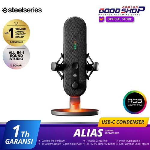 Promo Steelseries ALIAS USB Condenser Gaming And Streaming RGB Microphone Cicil 0% 3x - Jakarta ...