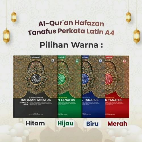Jual Alquran Hafazan Perkata Latin 8 Blok Warna Ukuran A4, AlQuran ...