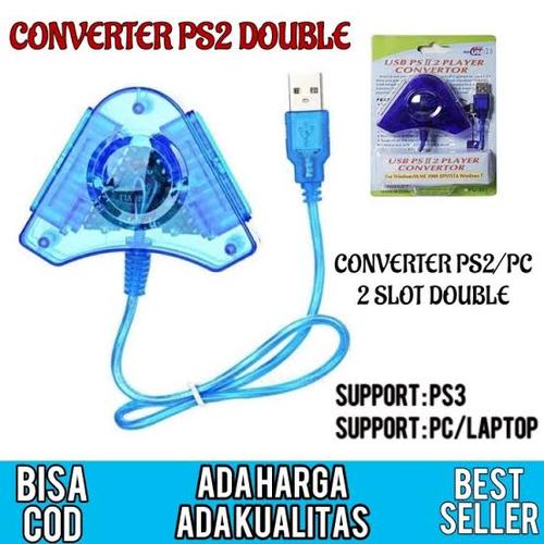Jual konverter Converter adapter Stik stick Ps2 ke pc/ps3 2 slot/2slot ...