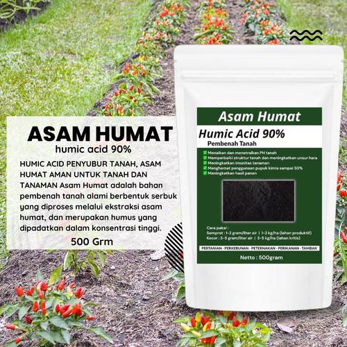 Jual Asam humat powder humic acid 90% 500 gram Asam humat pembenah tanah - Kab. Tangerang ...
