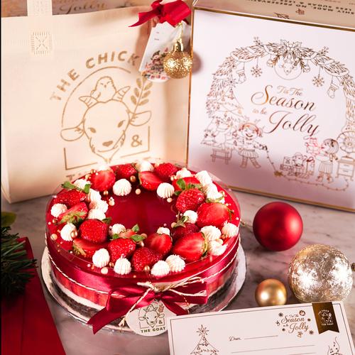 Jual Chick & Goat Merry Berry Cheesecake - Strawberry cake - Petite ...