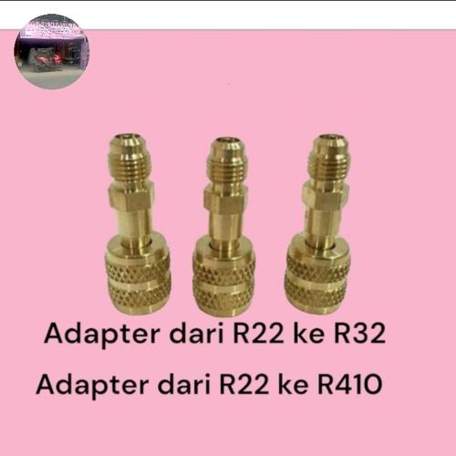 Jual Nepel adapter selang r22 ke R32 R410 neple adaptor joint - Kab ...
