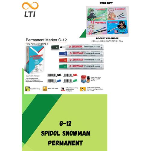 Promo Spidol Permanen Marker Snowman G-12 / Lusin - Kota Surabaya - CV ...