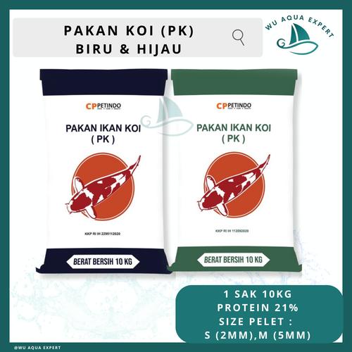Jual PK PAKAN KOI (PK) Biru Hijau(Spc) Growth Spirulina Ikan Food Pelet ...