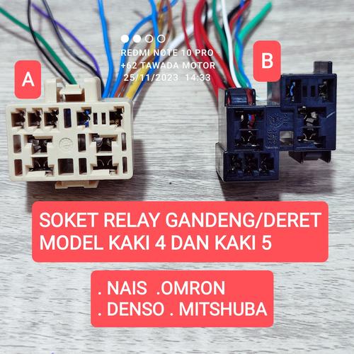 Jual SOKET RUMAH RELAY GANDENG KAKI 4-5 DENSO NAIS OMRON MITSHUBA - MODEL B - Kab. Tangerang ...