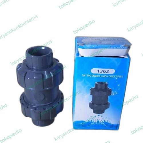Jual ball check valve pvc 1 1/4" inch double watermur / true union ...
