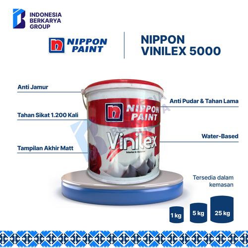 Jual Cat Tembok Interior Nippon Paint Vinilex 5000 - 300-White, 1 Kg ...
