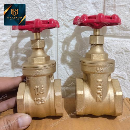 Jual Gate Valve KITZ 1" Inch Kuningan ORIGINAL - Jakarta Barat - Maxindo Bangunan | Tokopedia