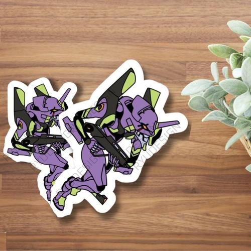 Promo Stiker Eva 01 Robot Ungu Anime Evangelion Anti Air Keren - Kota ...