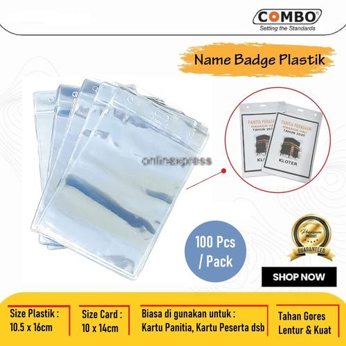 Jual Name Badge Plastik 10x16 / Name Tag Panitia / ID Case Peserta ...
