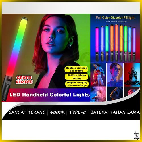 Jual Lampu RGBW Fill Light Stick Lamp LED RGB Cahaya Handheld Terang ...