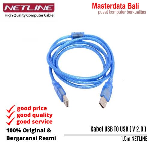 Jual Kabel USB TO USB ( V 2.0 ) 1.5m NETLINE - Kota Denpasar ...