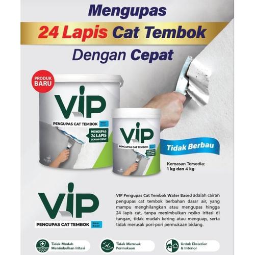 Jual VIP PAINT REMOVER CAT TEMBOK WATERBASED PENGUPAS CAT TEMBOK 1KG ...
