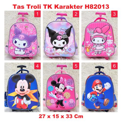 Jual Tas Koper Anak TK Karakter H82013 trolley school bag Kuromi Mario ...
