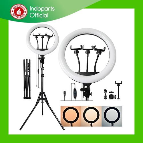 Jual RINGLIGHT LED FULLSET RING FILL + TRIPOD 2.1 METER MAKEUP VLOG ...