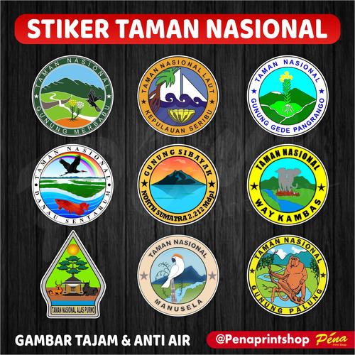 Jual Stiker Taman Nasional Indonesia / Stiker Gunung Survival Adventure ...